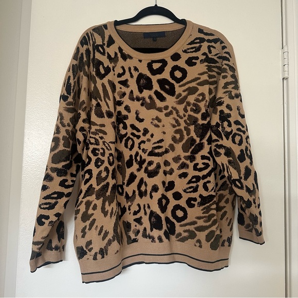 RACHEL Rachel Roy | Sweaters | Rachel Rachel Roy Tan And Black Animal ...